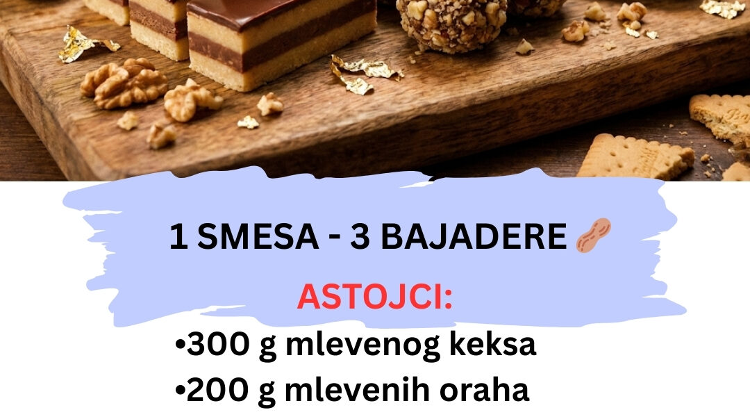 JEDNA SMESA ZA BAJADERU U TRI RAZLIČITA 0BLIKA (K0CKE, R0LAT I KUGLICE ...