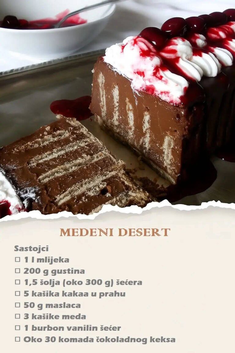 MEDENI ČOKOLADNI DESERT GOTOV ZA 15 MINUTA…ODLIČAN IZBOR KADA ŽELITE ...