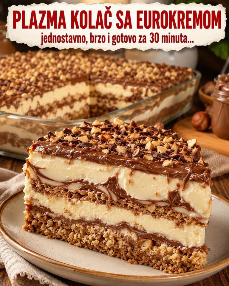 PLAZMA KOLAČ SA EUROKREMOM Jednostavno, brzo i gotovo za 30 minuta ...